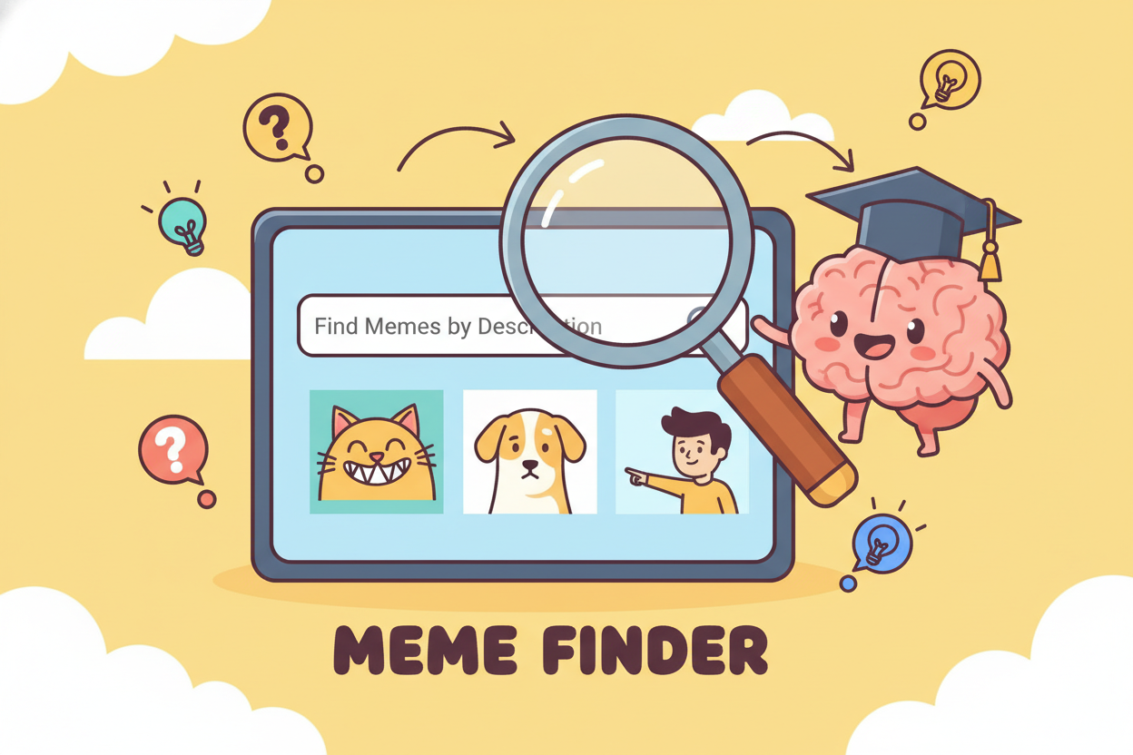 Поиск мемов по изображению или описанию с помощью LearnFast Meme Finder
