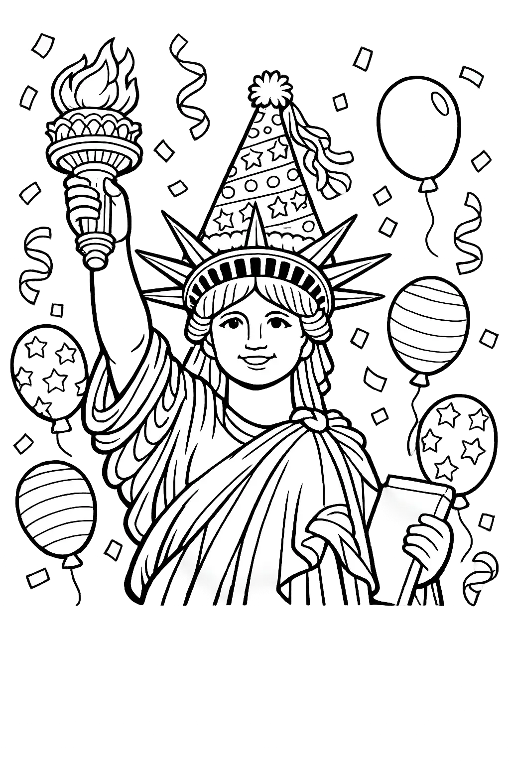 Free statue of liberty coloring page generator – 16 statue of liberty ...