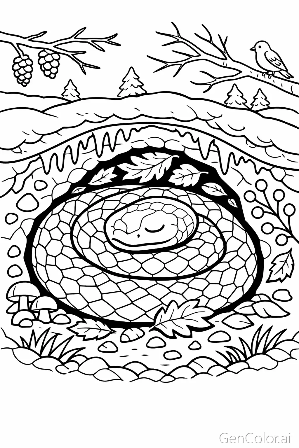 Free hibernation coloring pages generator – 20 hibernation coloring ...