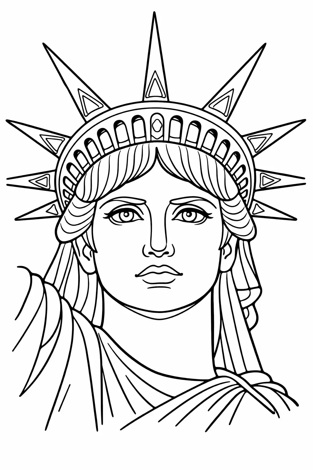 Free statue of liberty coloring page generator – 16 statue of liberty ...