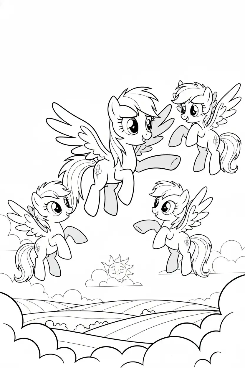 Free rainbow dash coloring pages printable generator – 20 rainbow dash ...