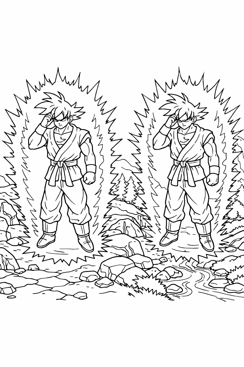 Free goku coloring pages generator – 20 goku coloring pages to Download