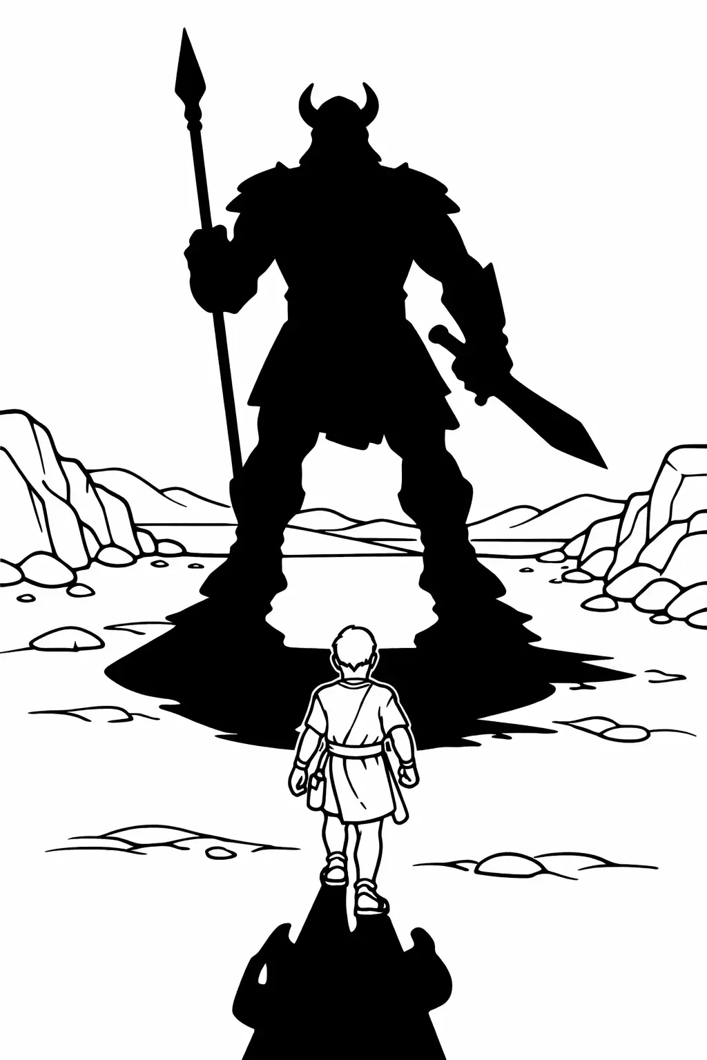 Free david and goliath coloring page generator – 19 david and goliath ...