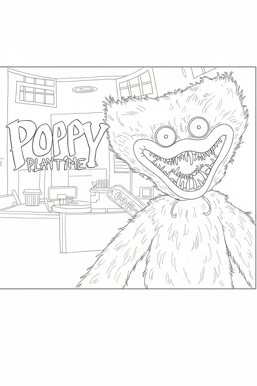Free Poppy Playtime coloring pages generator – 20 Poppy Playtime ...