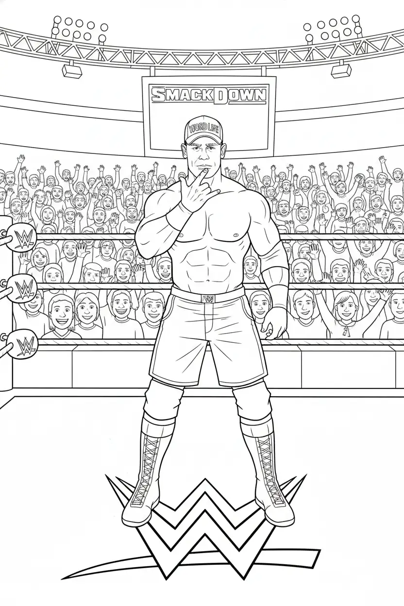 Free wwe coloring pages generator – 19 wwe coloring pages to Download