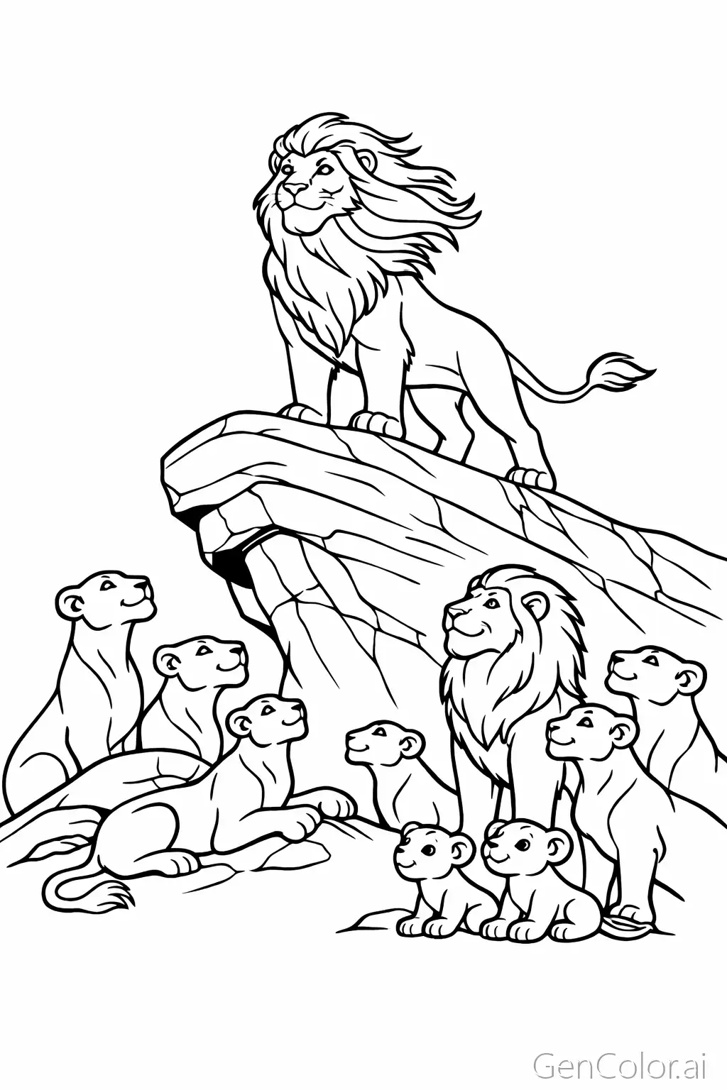 Free lion king coloring page generator – 18 lion king coloring page to ...