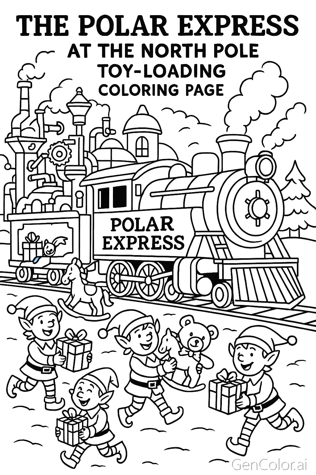 Free polar express coloring pages generator – 19 polar express coloring ...