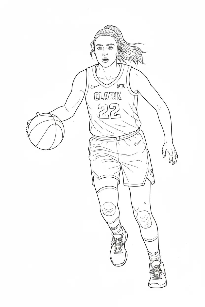 Free basketball player coloring pages generator – 20 basketball player ...