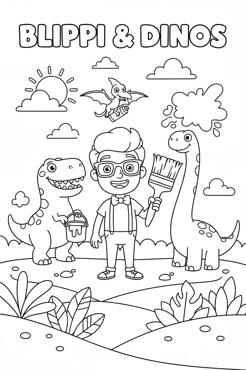 Free cute dinosaur coloring pages generator – 20 cute dinosaur coloring ...