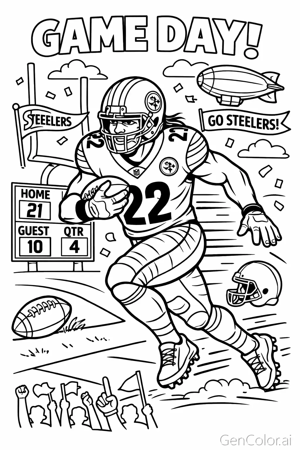 Free steelers coloring pages generator – 20 steelers coloring pages to ...