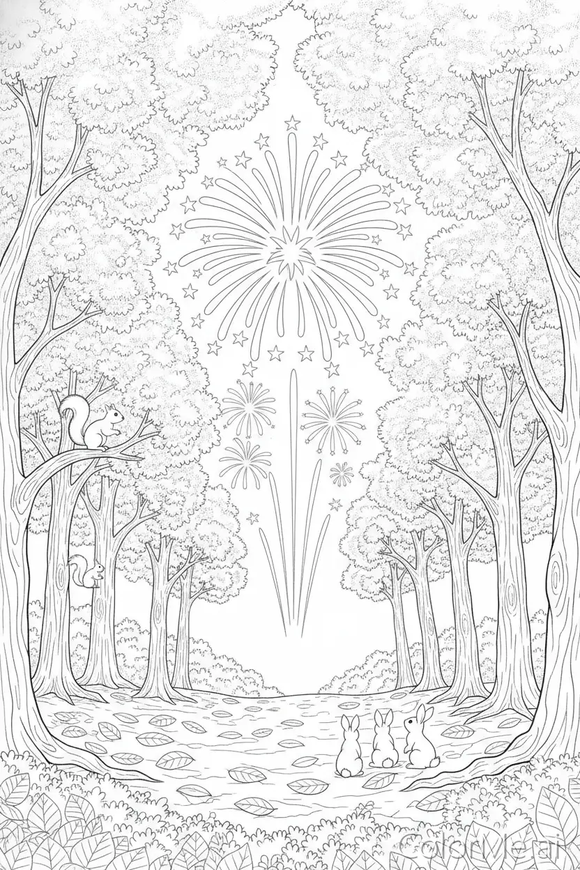 Free firework coloring sheet generator – 11 firework coloring sheet to ...