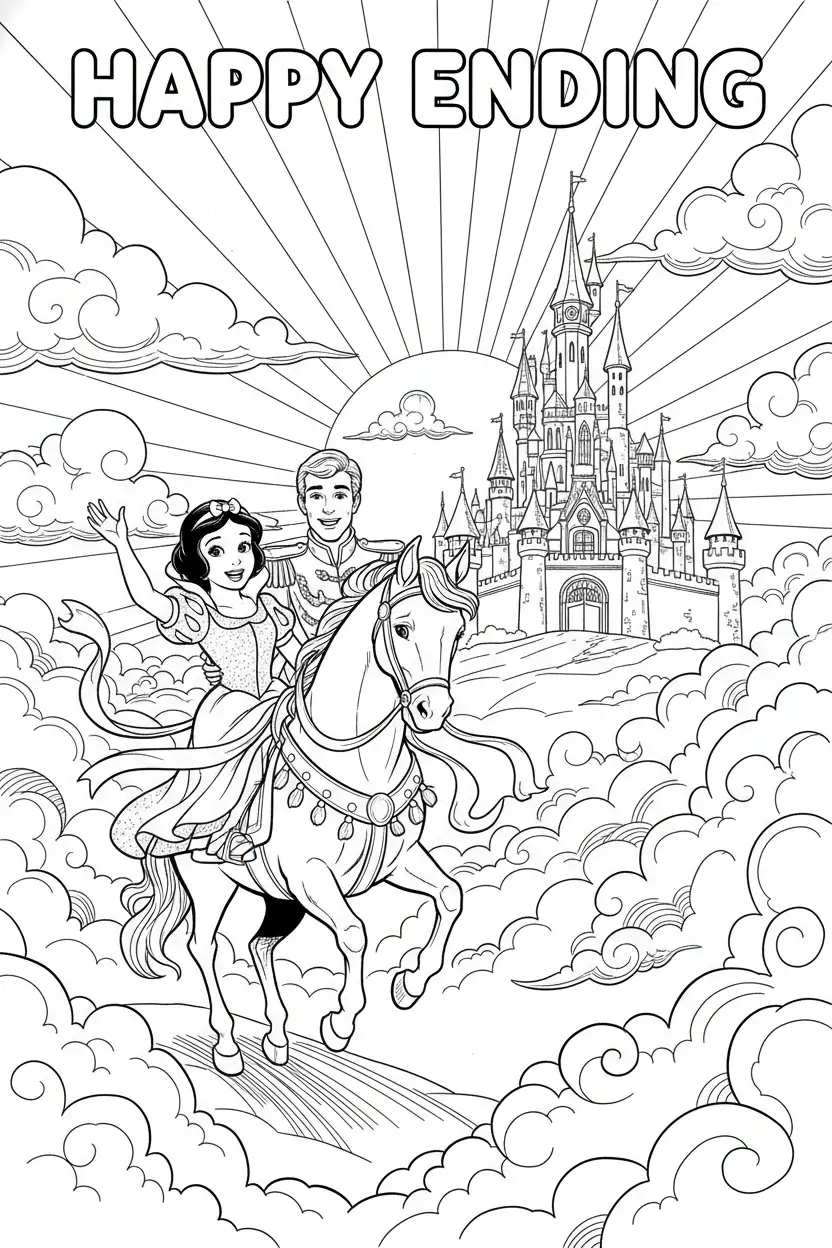 Free snow white coloring pages printable generator – 20 snow white ...
