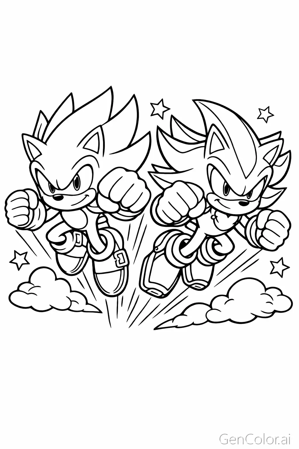 Free super sonic coloring page generator – 20 super sonic coloring page ...