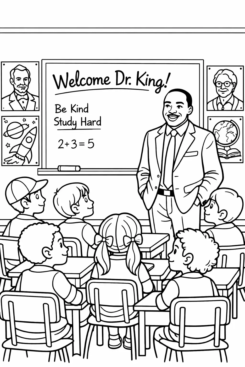 Free martin luther king jr coloring pages generator – 18 martin luther ...