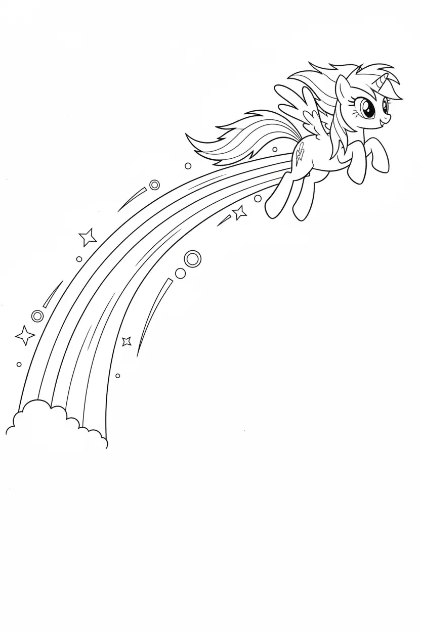 Free rainbow dash coloring pages printable generator – 20 rainbow dash ...