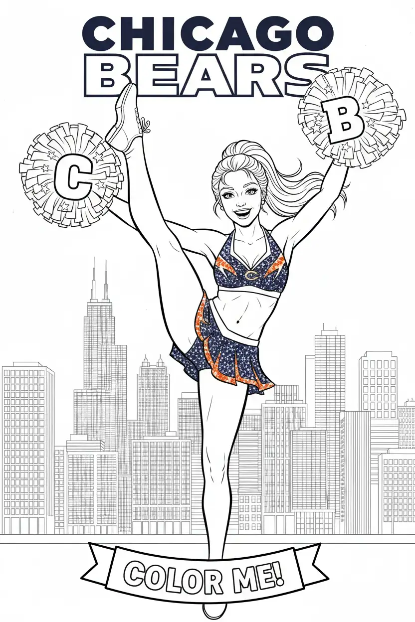 Free chicago bears coloring pages generator – 20 chicago bears coloring ...