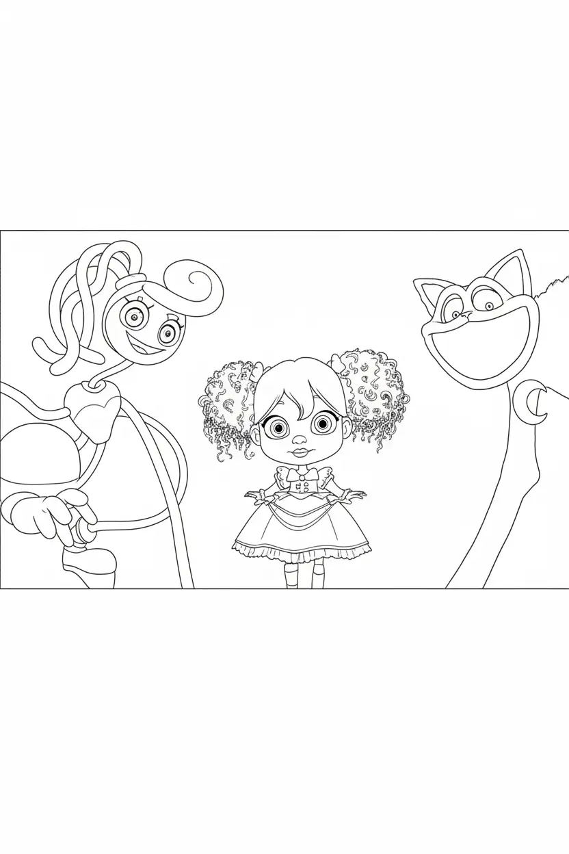 Free Poppy Playtime coloring pages generator – 20 Poppy Playtime ...
