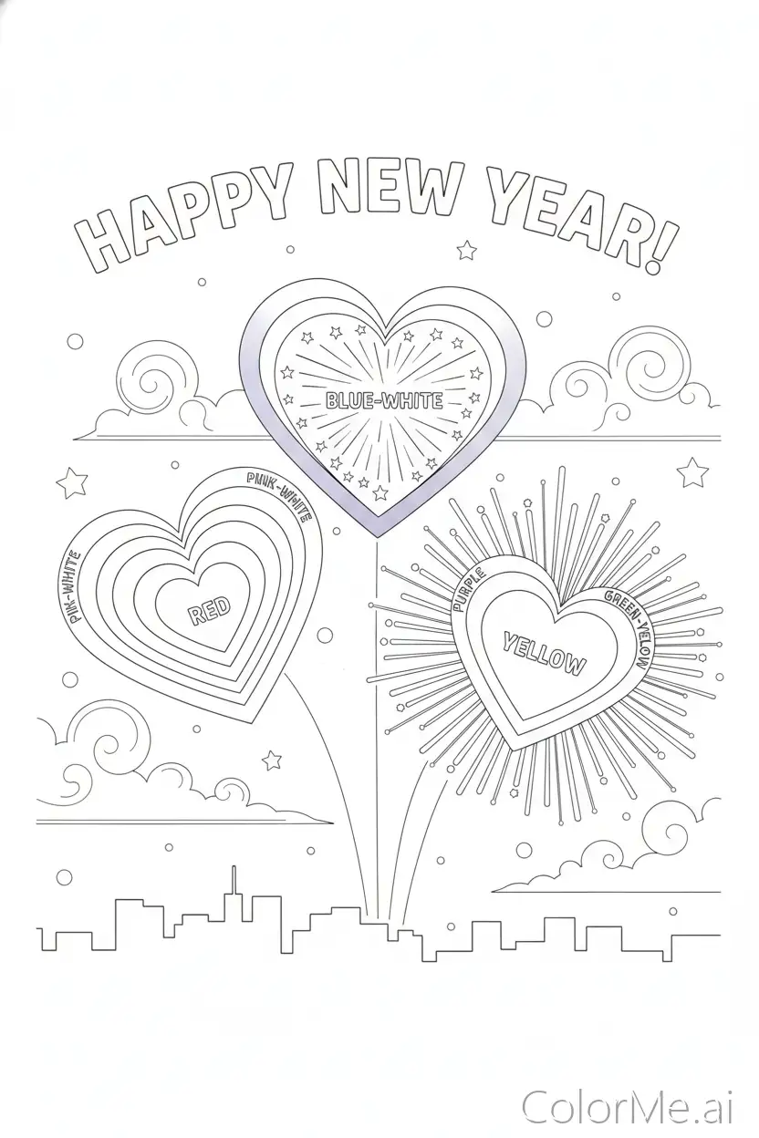 Free firework coloring sheet generator – 11 firework coloring sheet to ...