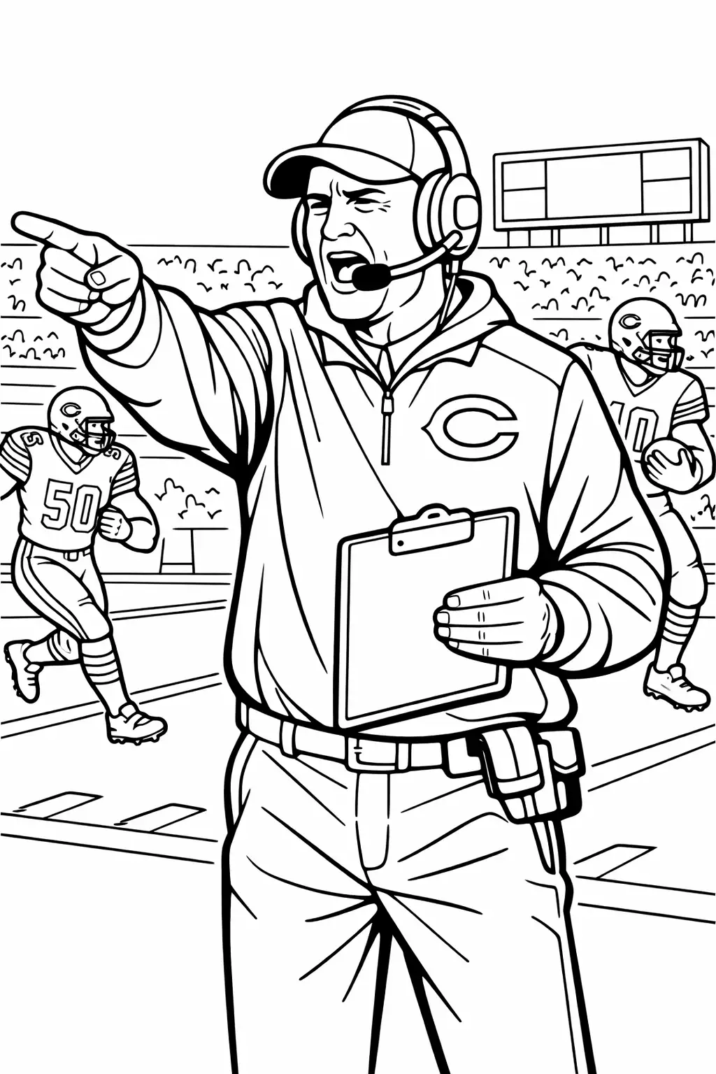 Free chicago bears coloring pages generator – 16 chicago bears coloring ...