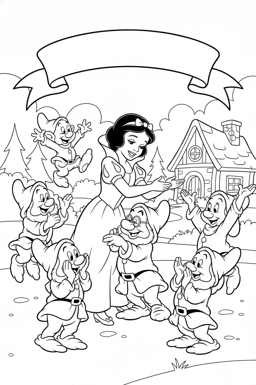 Free snow white coloring pages printable generator – 20 snow white ...