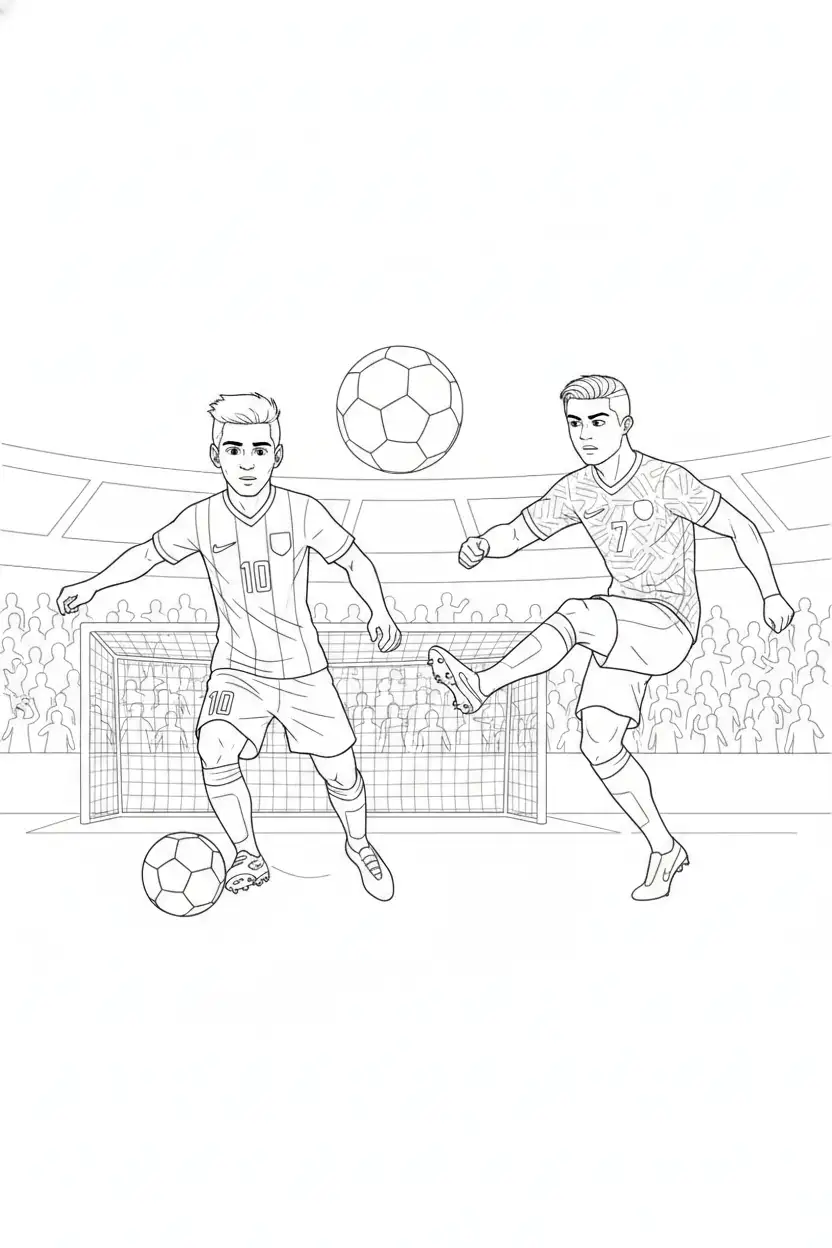 Free Messi coloring pages generator – 21 Messi coloring pages to Download