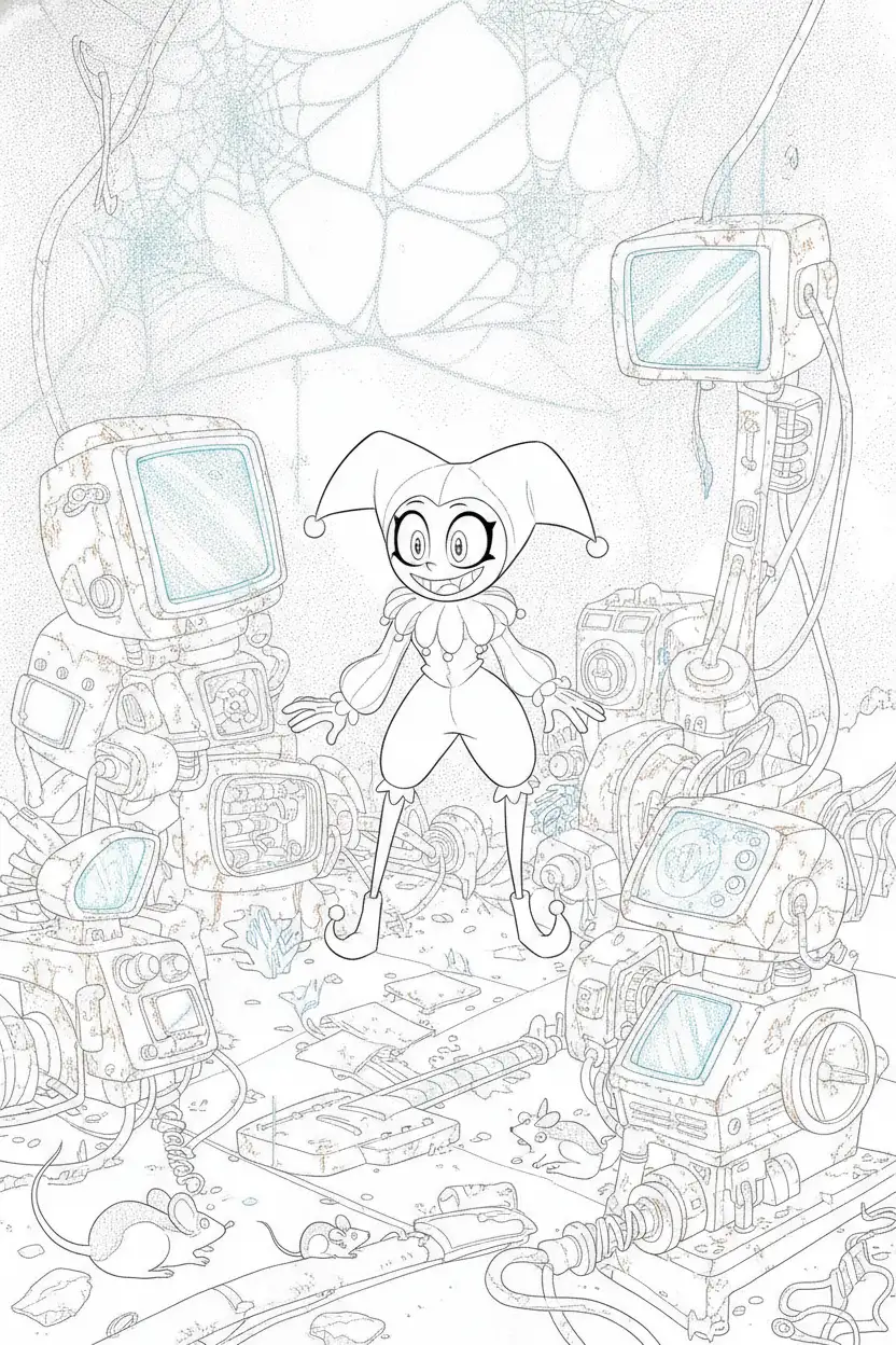 Free the amazing digital circus coloring page generator – 8 the amazing ...
