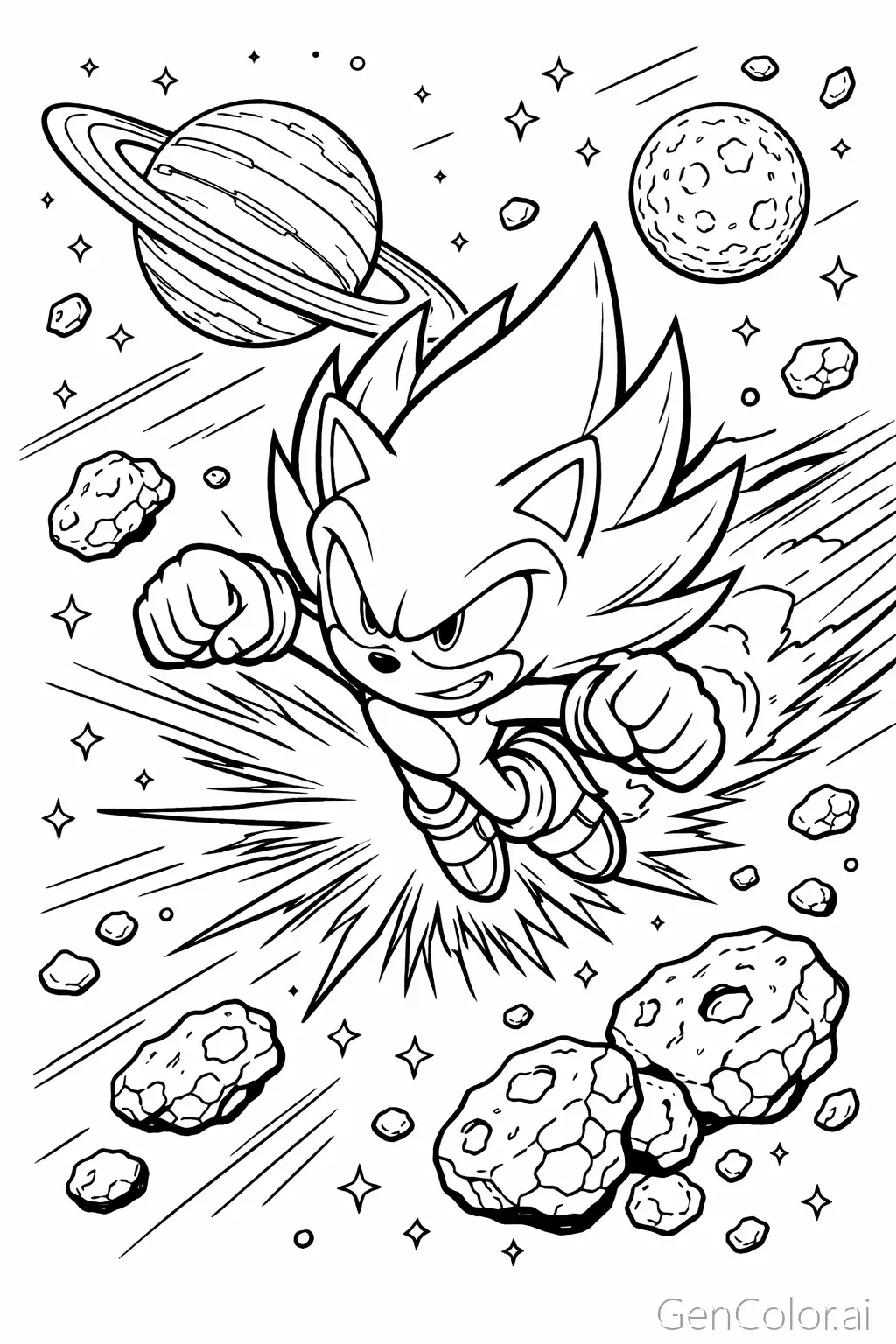 Free super sonic coloring page generator – 20 super sonic coloring page ...