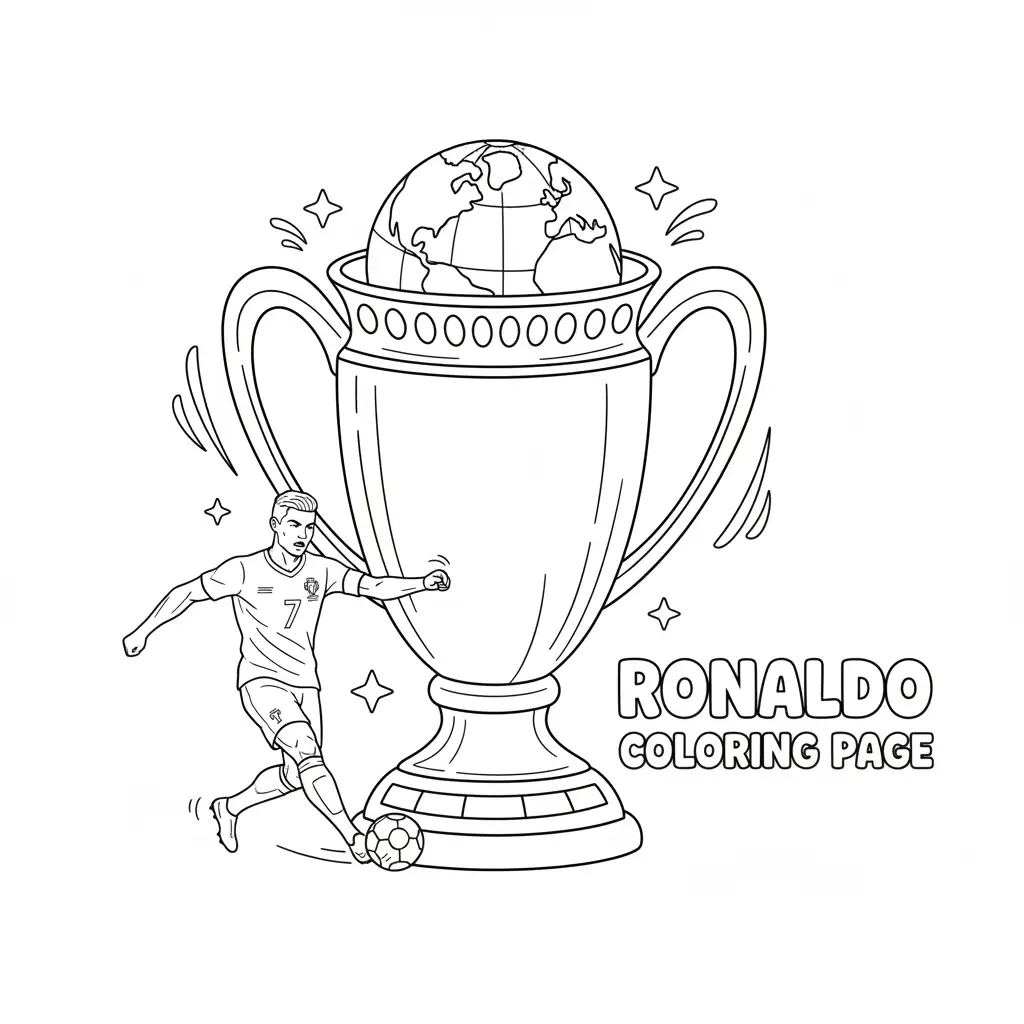 Free Cristiano Ronaldo coloring pages generator – 21 Cristiano Ronaldo ...