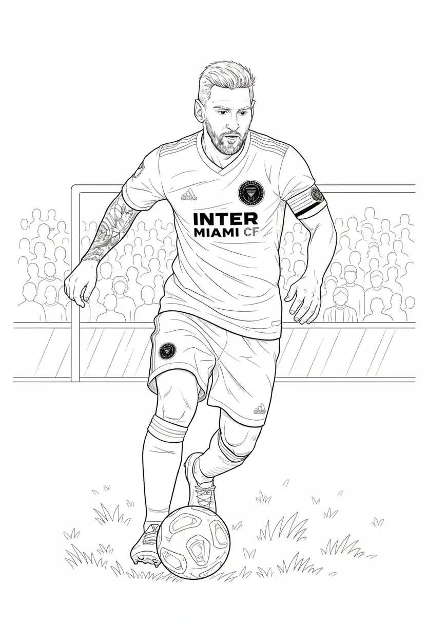 Free Messi coloring pages generator – 21 Messi coloring pages to Download