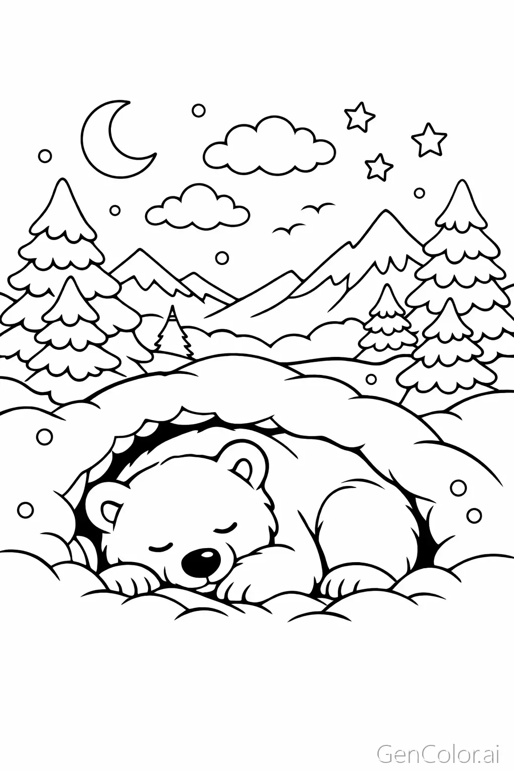 Free hibernation coloring pages generator – 20 hibernation coloring ...