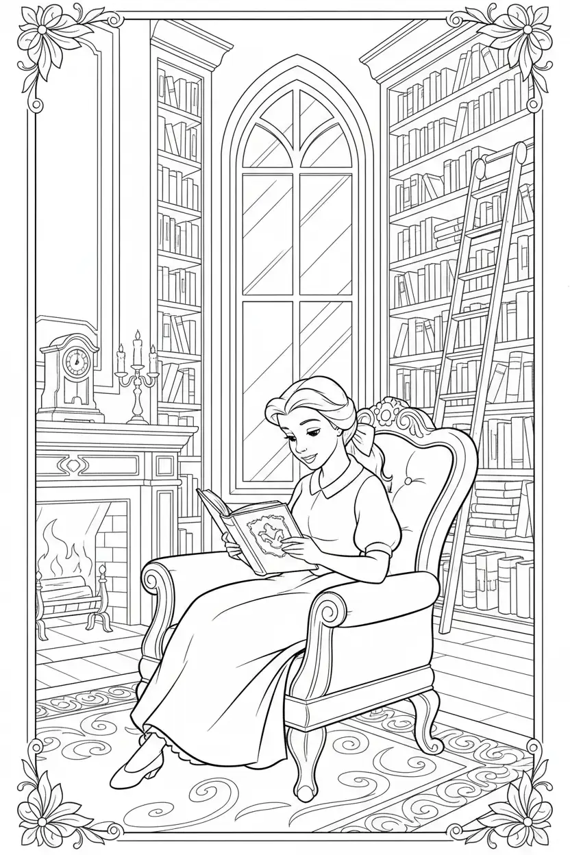 Free beauty and the beast coloring pages printable generator – 18 ...