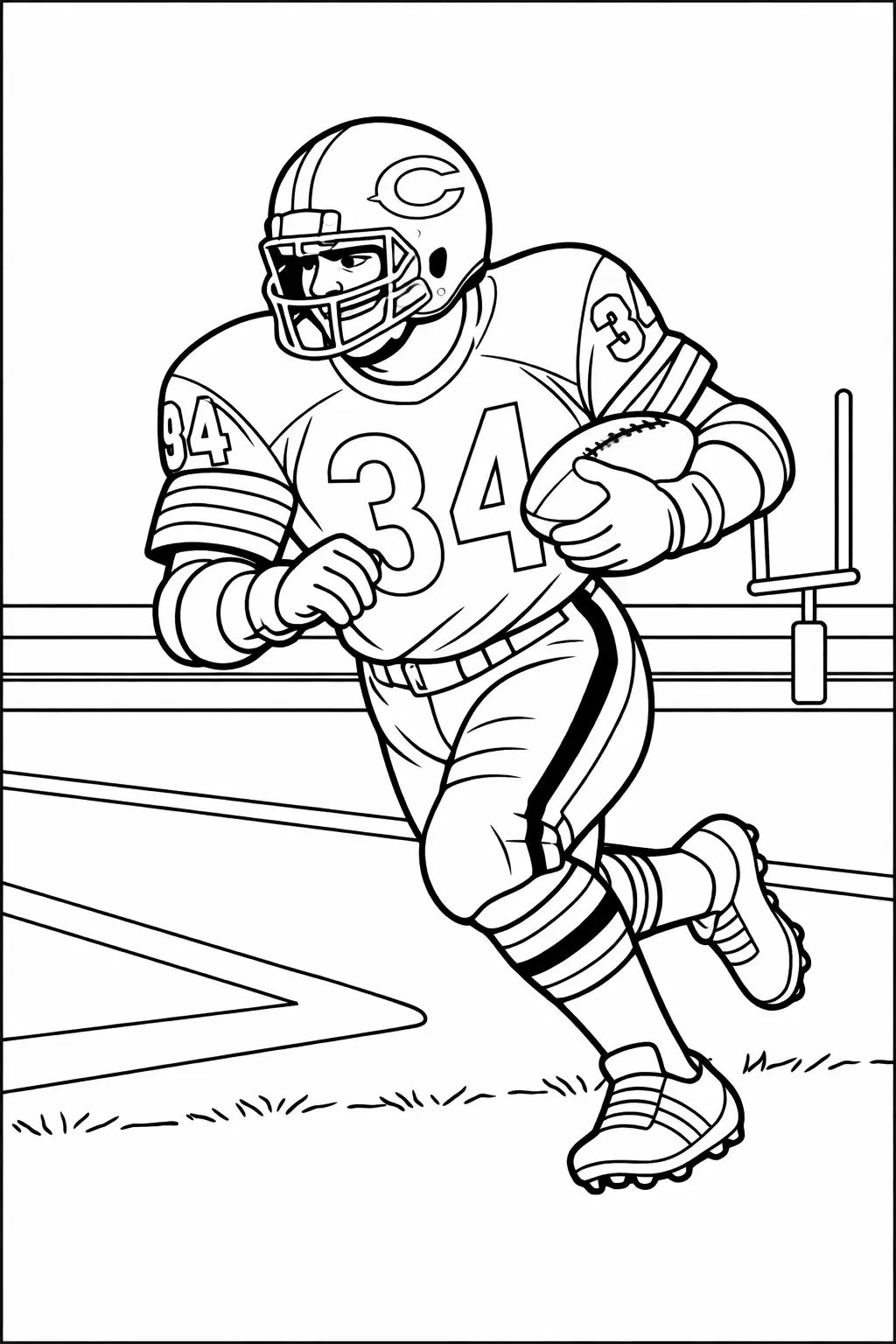 Free chicago bears coloring pages generator – 16 chicago bears coloring ...