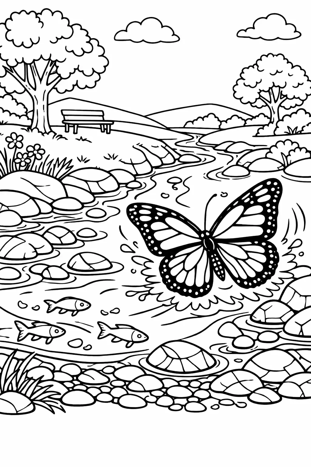 Free monarch butterfly coloring page generator – 20 monarch butterfly ...