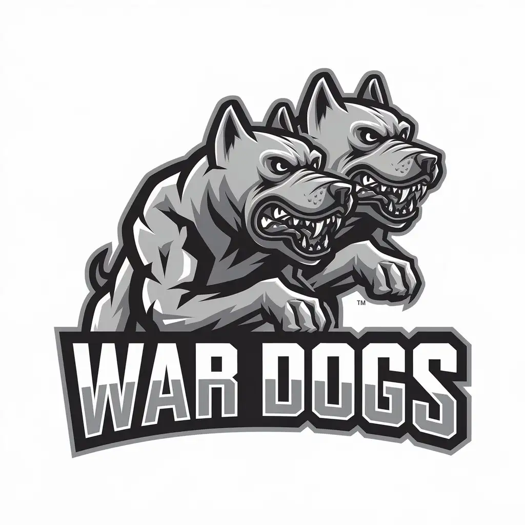War Dogs Logo LOGO Design For War Dogs Bold Text With Ferocious Canine