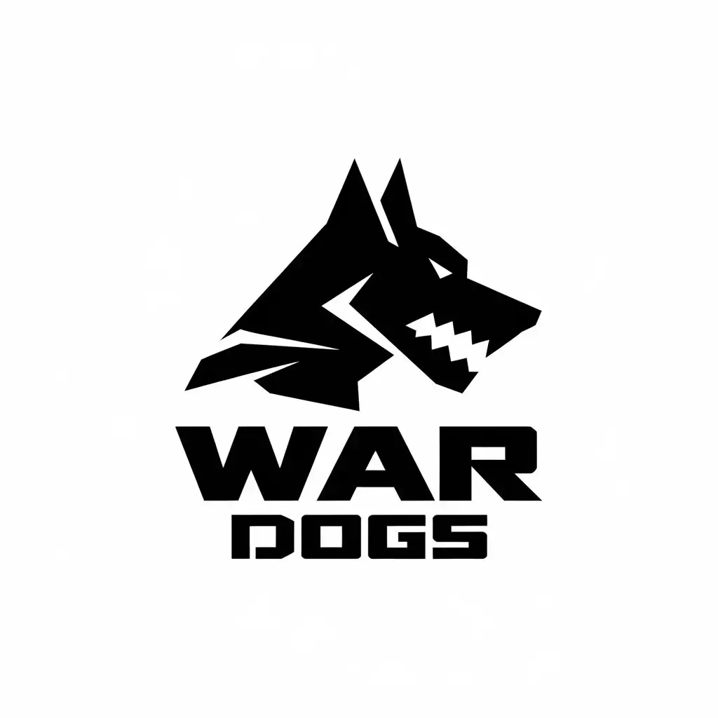War Dogs Logo LOGO Design For War Dogs Bold Text With Ferocious Canine