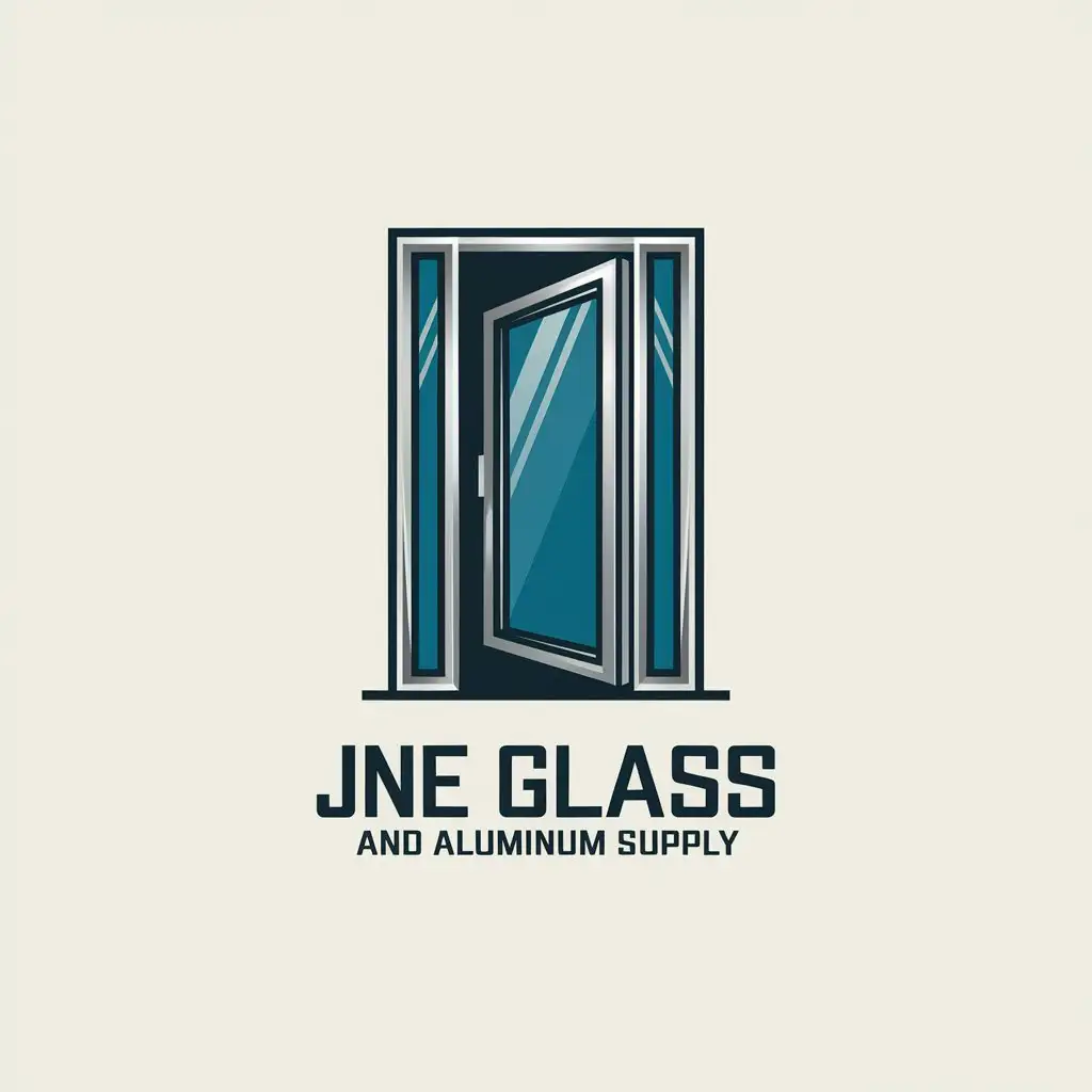 Glass And Aluminum Logo Free Vector | Flat Glass Logo Template
