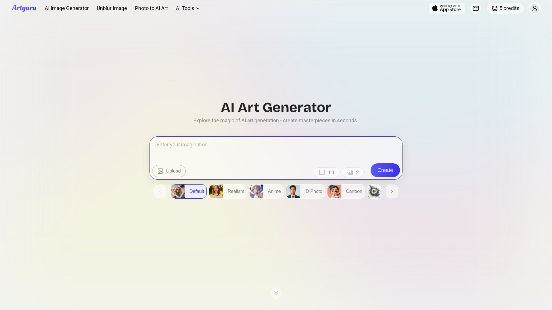 artguru ai-Transform text and images into unique AI-generated art.