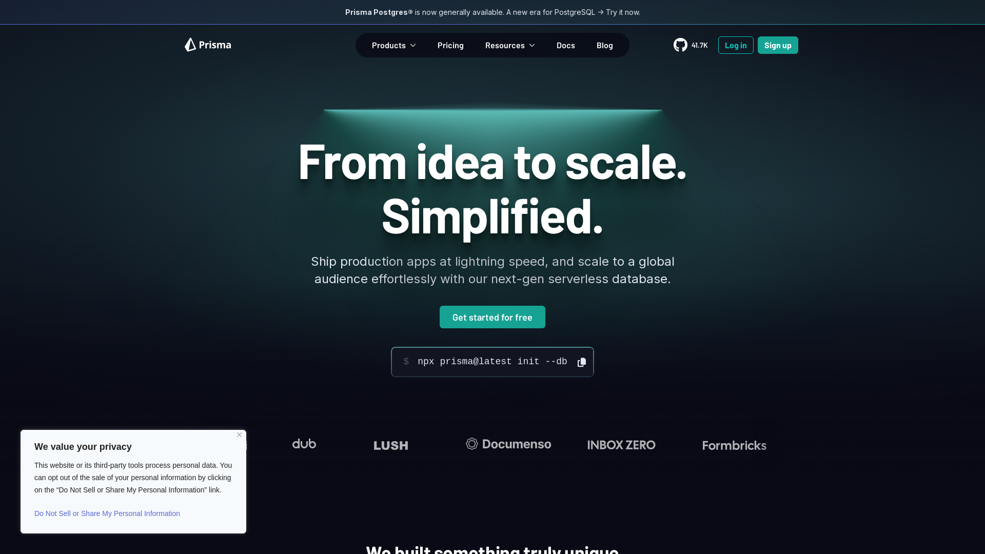Prisma-Simplify database access with an intuitive ORM for developers.
